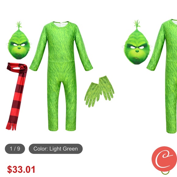 Other | Simple Grinch Costume Mask | Poshmark